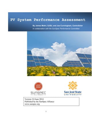 PV System Performance Assessment cover | PDF