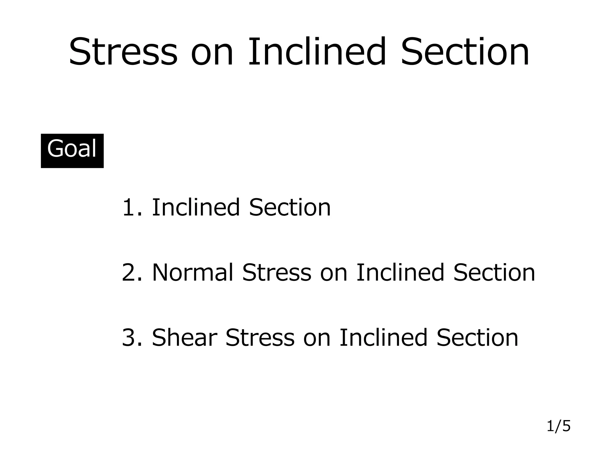 Stress on Inclined Section | PPTX