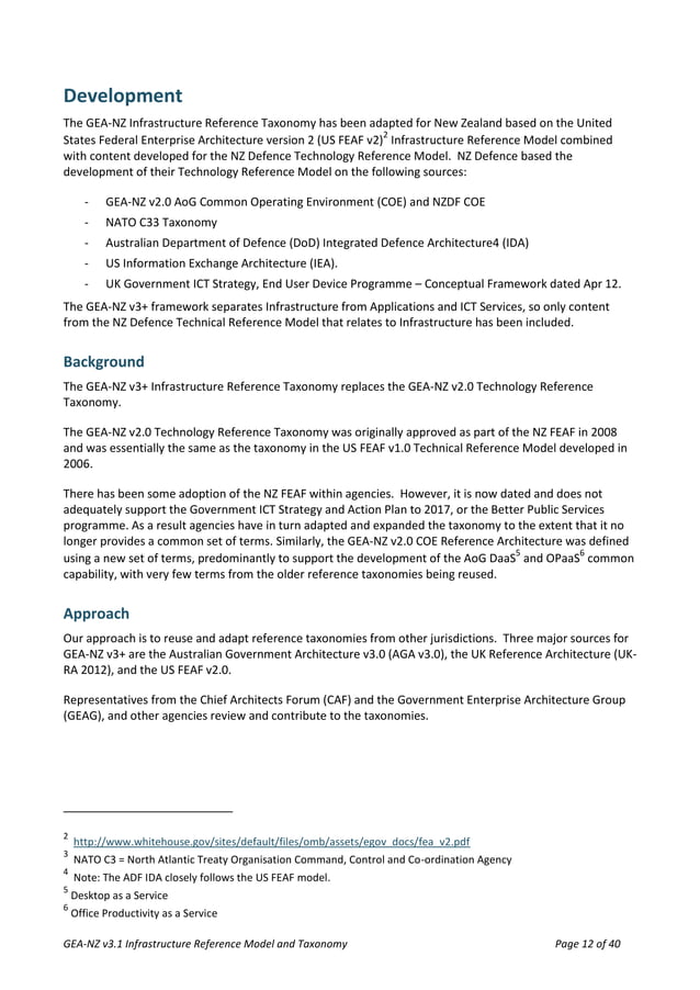 GEA-NZ v3.1 Infrastructure Reference Model and Taxonomy | PDF
