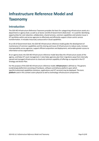 GEA-NZ v3.1 Infrastructure Reference Model and Taxonomy | PDF