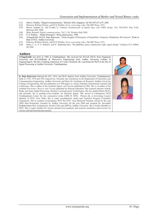 Generation and Implementation of Barker and Nested Binary codes | PDF