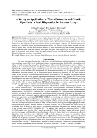 A Survey on Applications of Neural Networks and Genetic Algorithms in Fault Diagnostics for ...