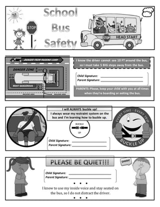 Head Start School Bus Safety Booklet (black and white) JULIE'S FINAL | DOCX