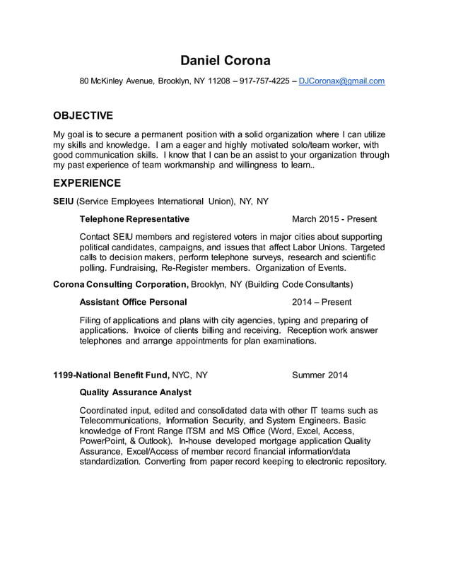 Daniel Corona - Resume | DOCX