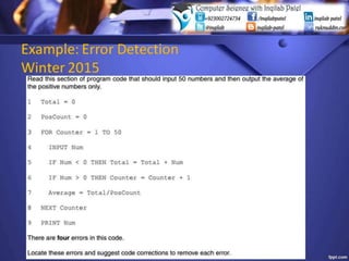 Pseudo code Errors & Imrovements by Inqilab Patel | PPT