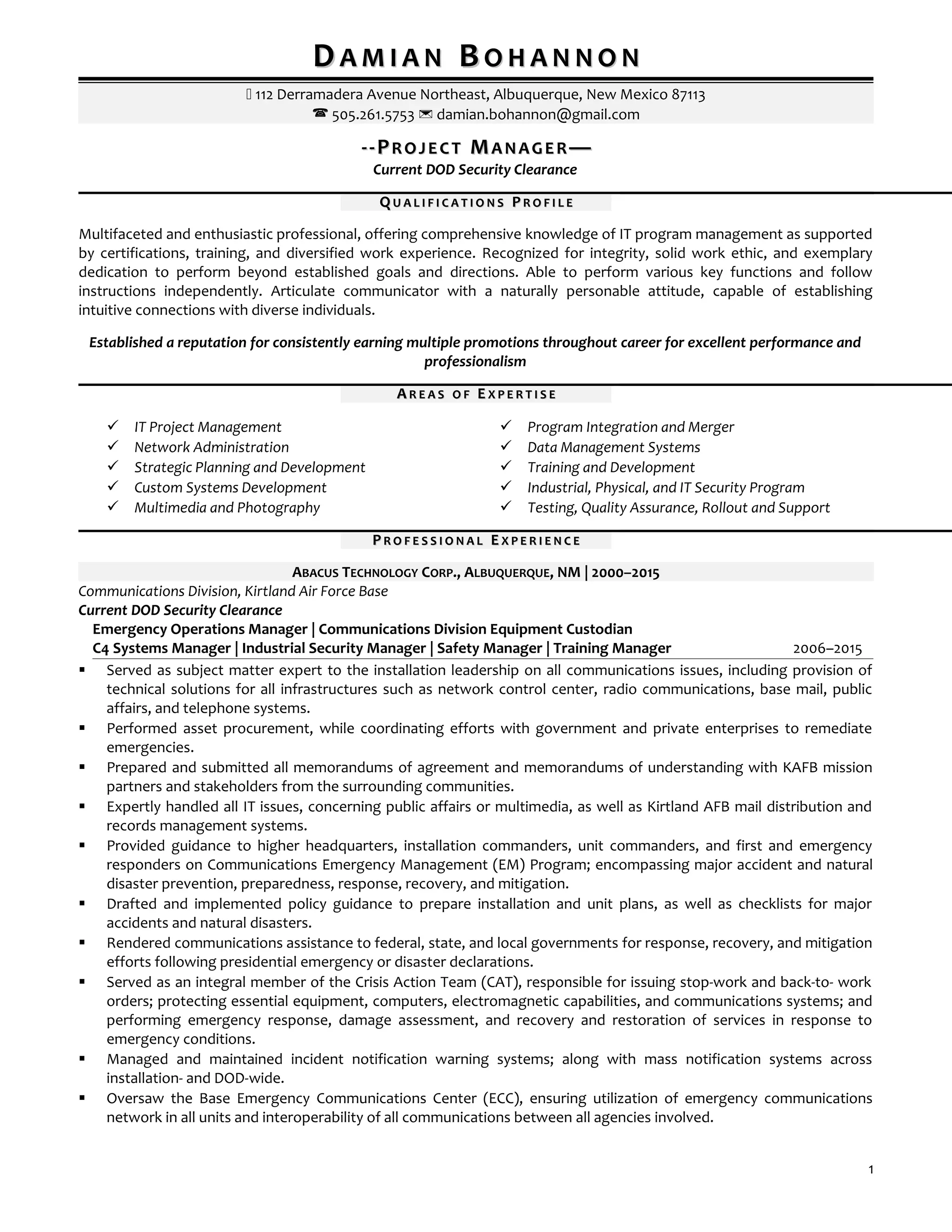 Damian Bohannon_Resume | DOC