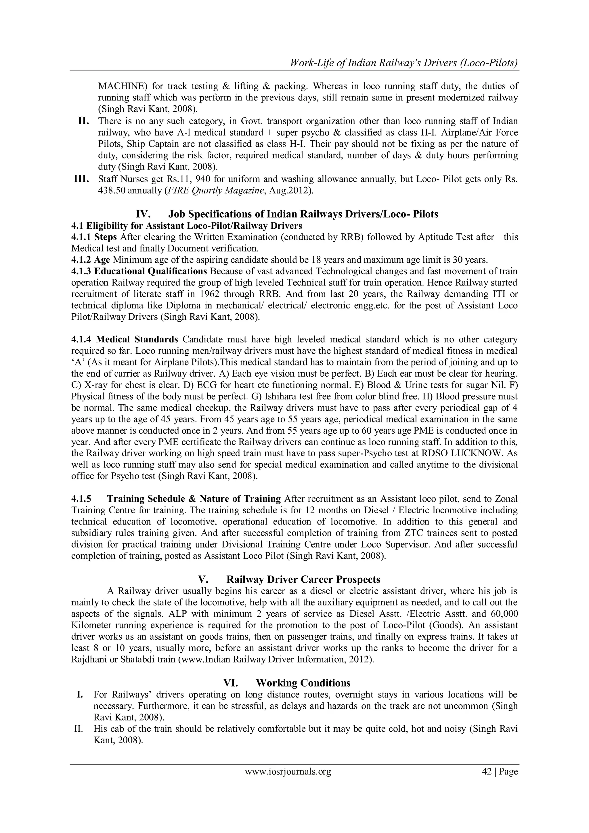 Work-Life of Indian Railway's Drivers (Loco-Pilots) | PDF