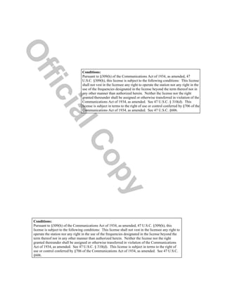 FCC License | PDF