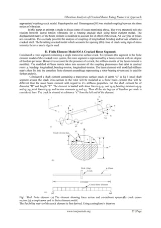 Vibration Analysis of Cracked Rotor Using Numerical Approach | PDF