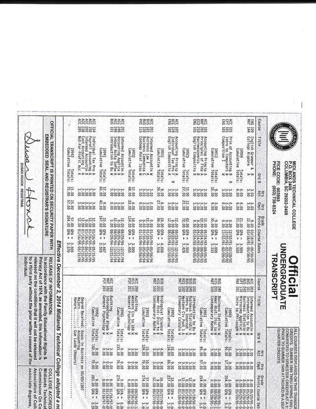 MTC Transcript | PDF