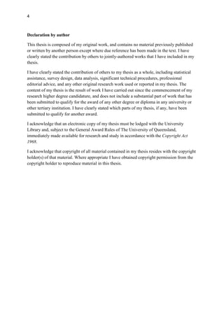 Dr Dale Rickert - PhD Thesis - University of Queensland - Australia | PDF