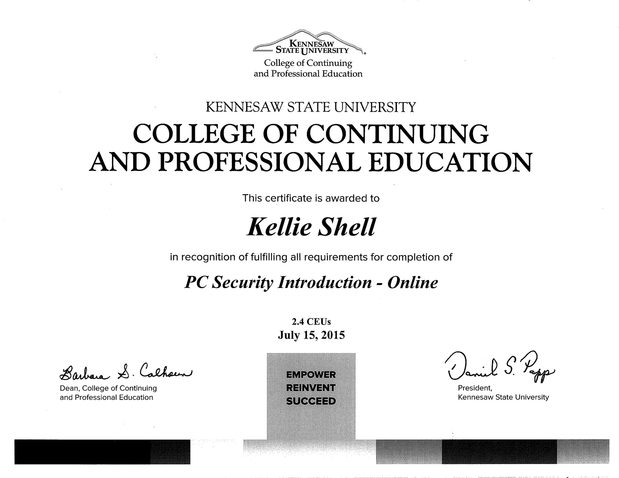 Security Certificate | PDF