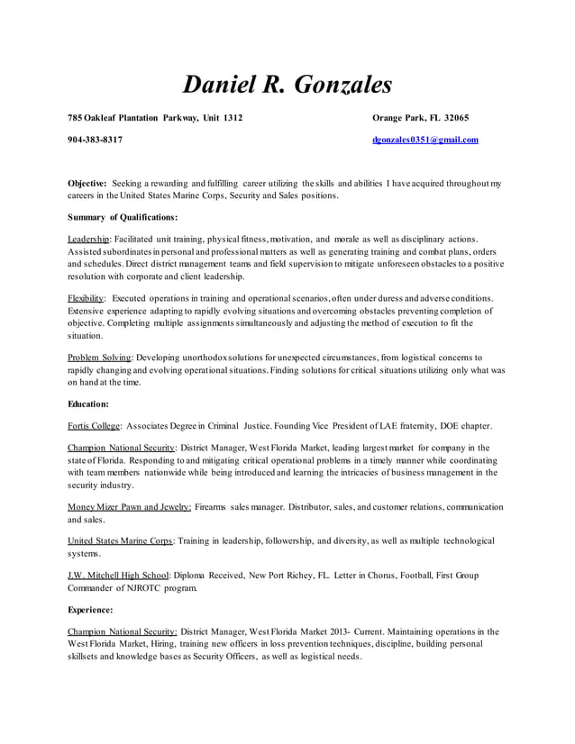 Gonzales Updated Resume | PDF | Free Download