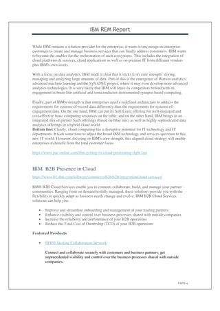 IBM REM Marketing _Samir Singh_IIM Indore | PDF