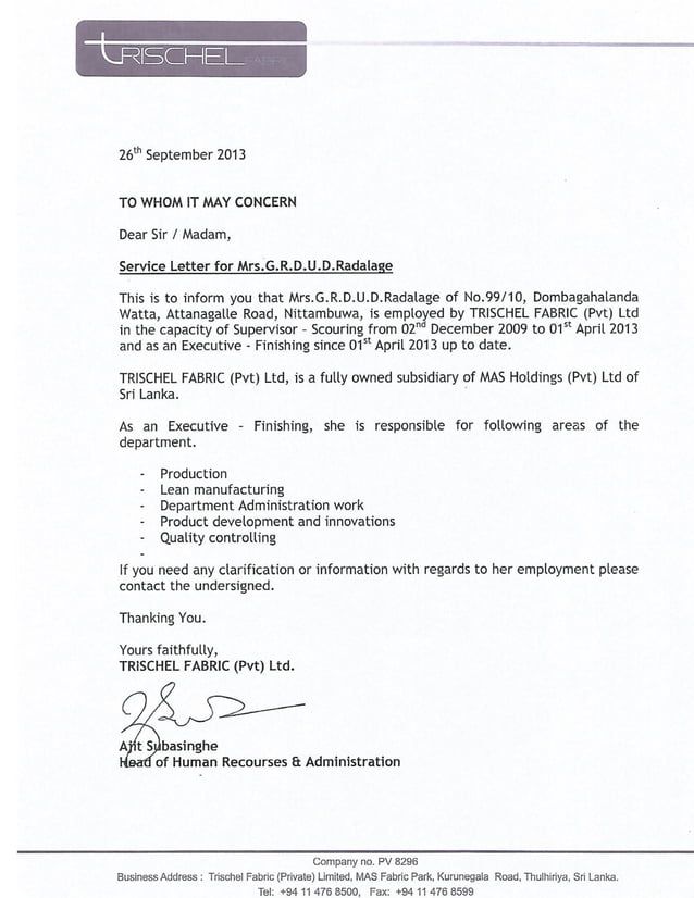 experiance latter | PDF