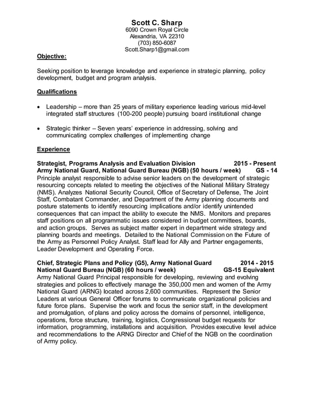 Sharp Resume V17 29 SEP 15 | DOCX | Defense Industry | Industries