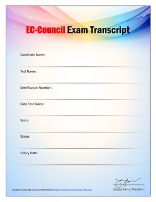 ecc-exam-transcript | PDF