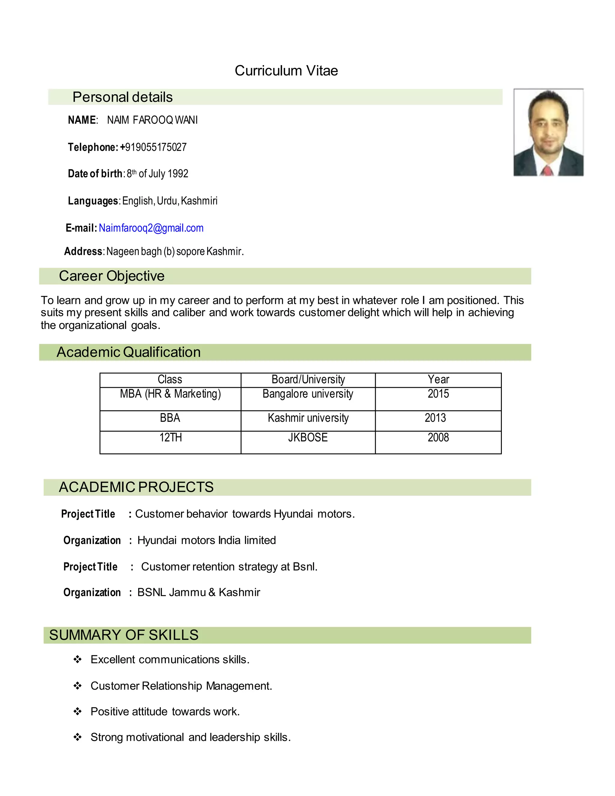 Curriculum Vitae (1) | DOCX