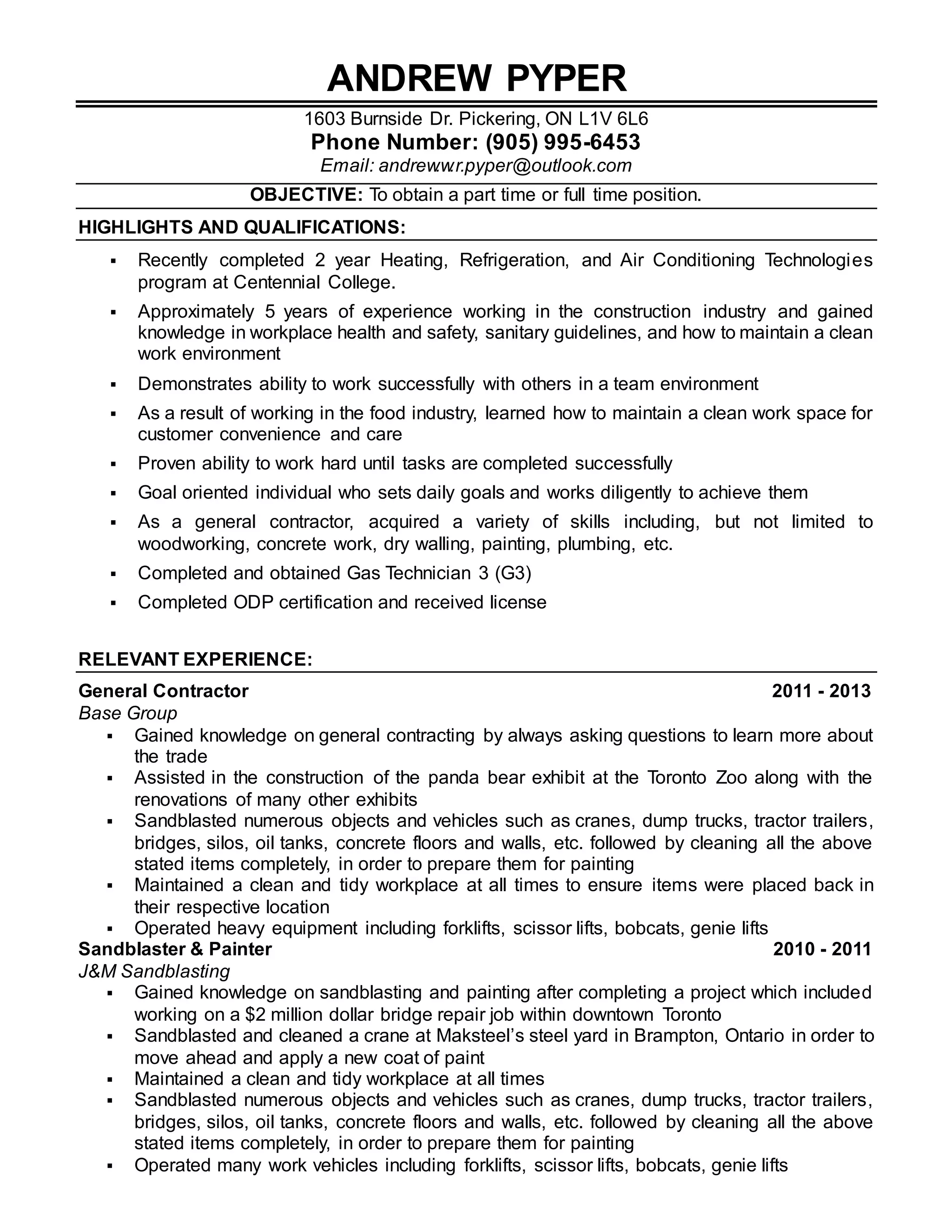 Andrew Pyper - resume | DOCX