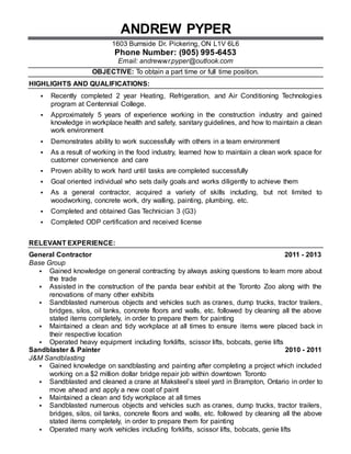Andrew Pyper - resume | DOCX