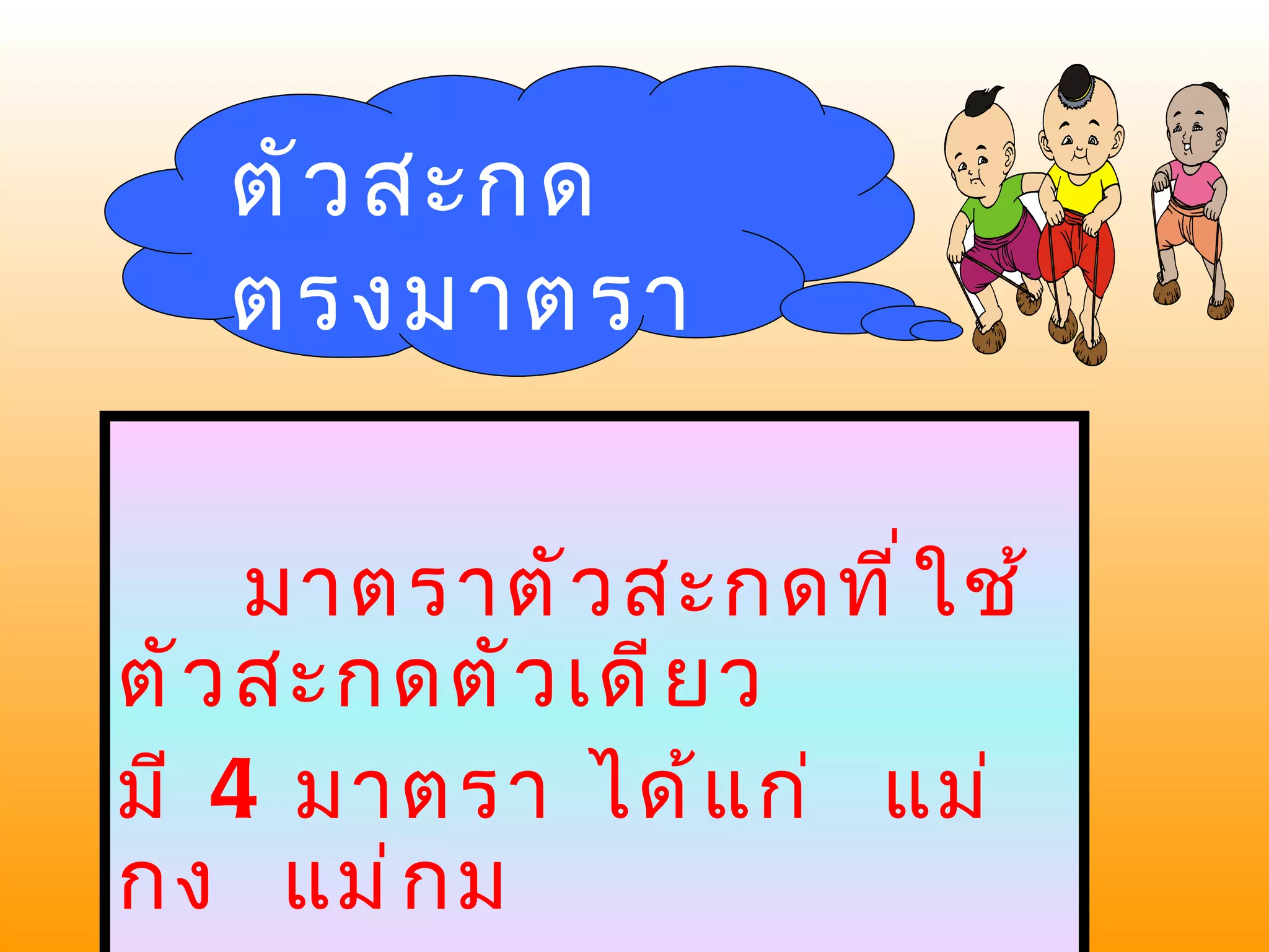 E0%b8%b2ไทยมาตราตัวสะกด ป.4 | PPT