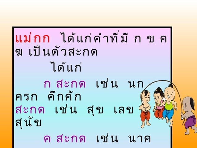 E0%b8%b2ไทยมาตราตัวสะกด ป.4 | PPT