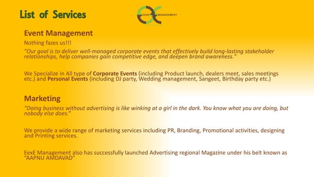 EexE Management Events | PPT