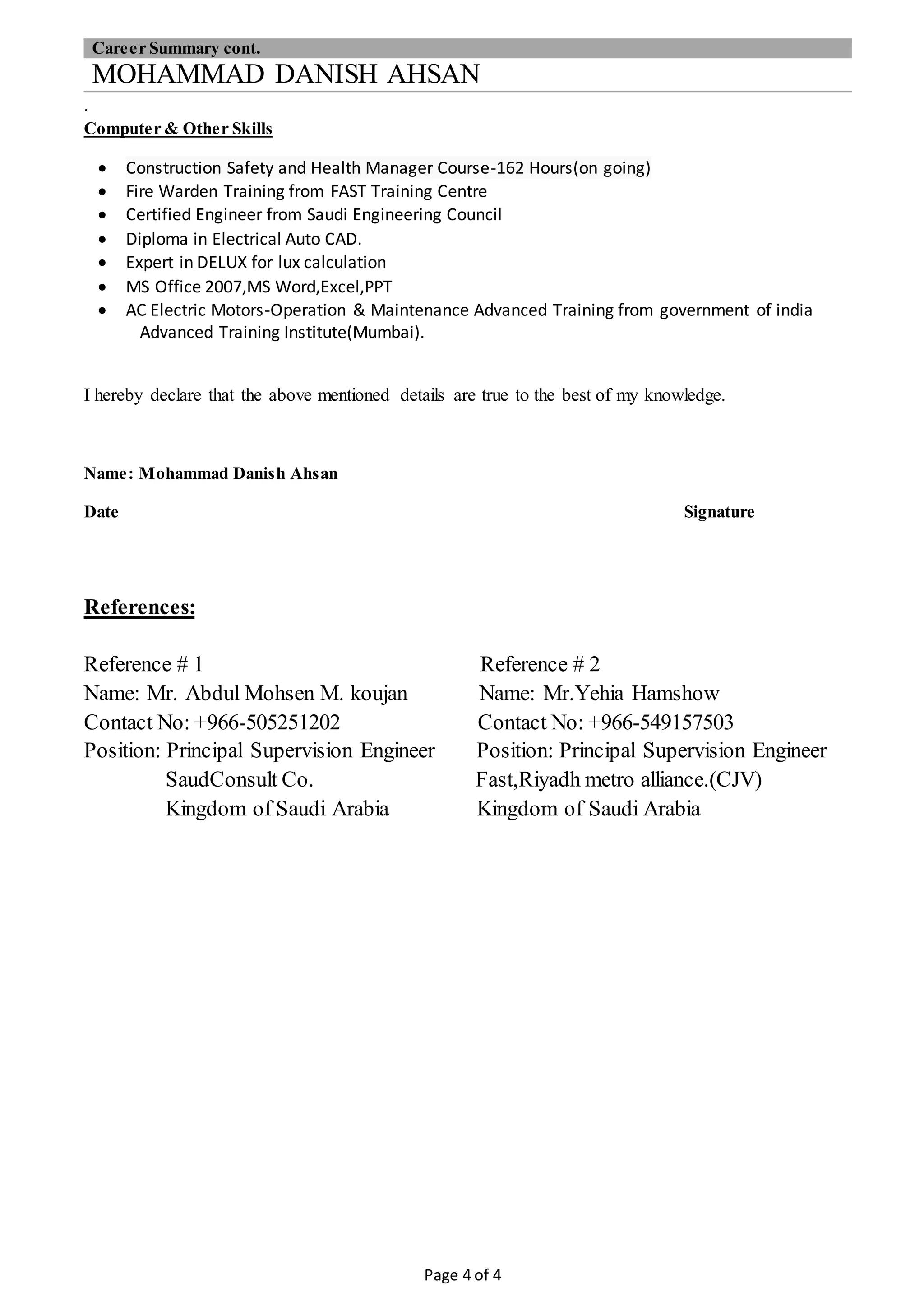danish resume | DOCX