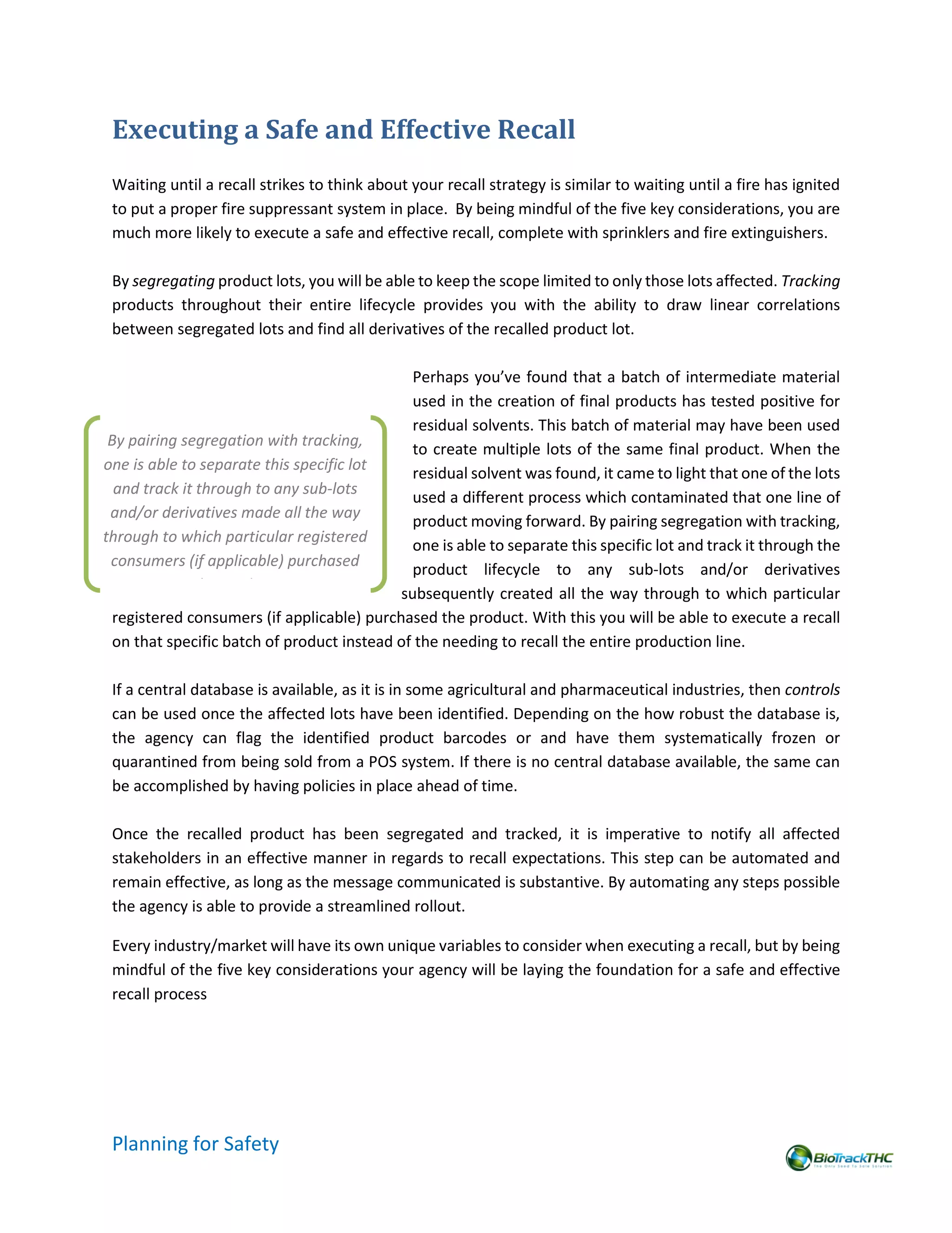 Planning for Safety _ 5 Key Considerations for an Effective Recall ...