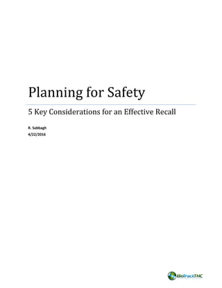 Planning for Safety _ 5 Key Considerations for an Effective Recall ...