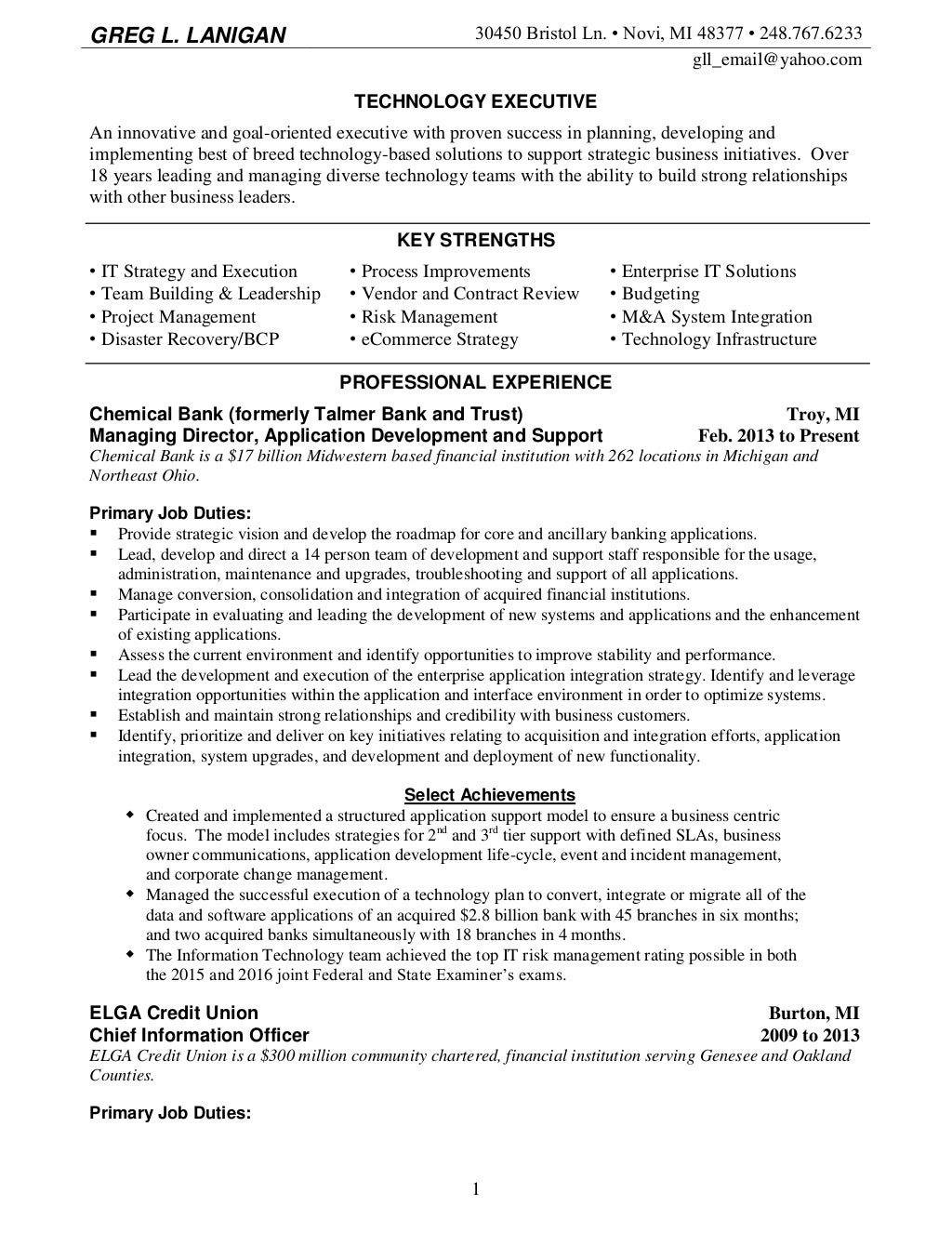 Greg Lanigan Resume Greg Lanigan Resume