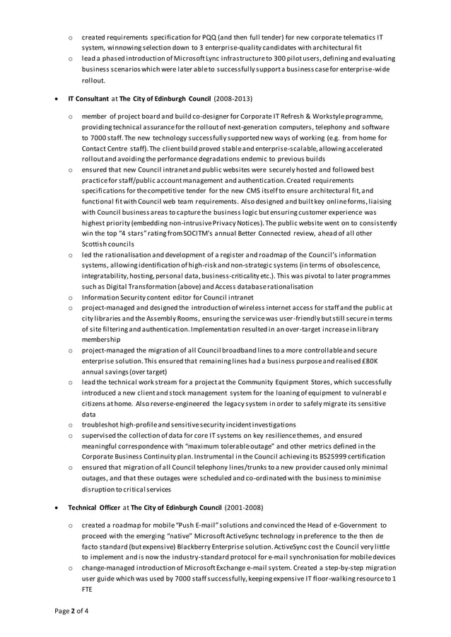 CV for Richard Patrick Thacker | PDF