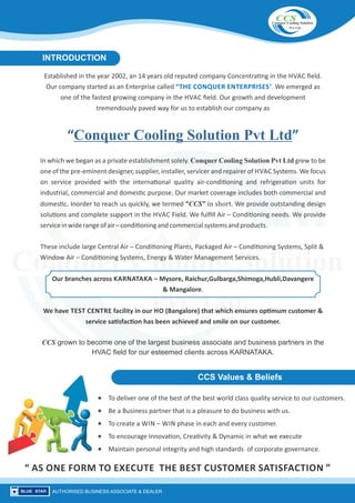 Conquer Cooling Solution Pvt Ltd - Company Profile | PDF