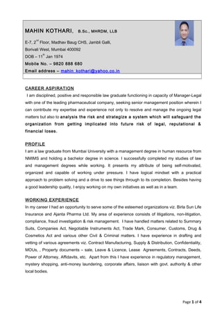 CV_Mahin Kothari | DOC