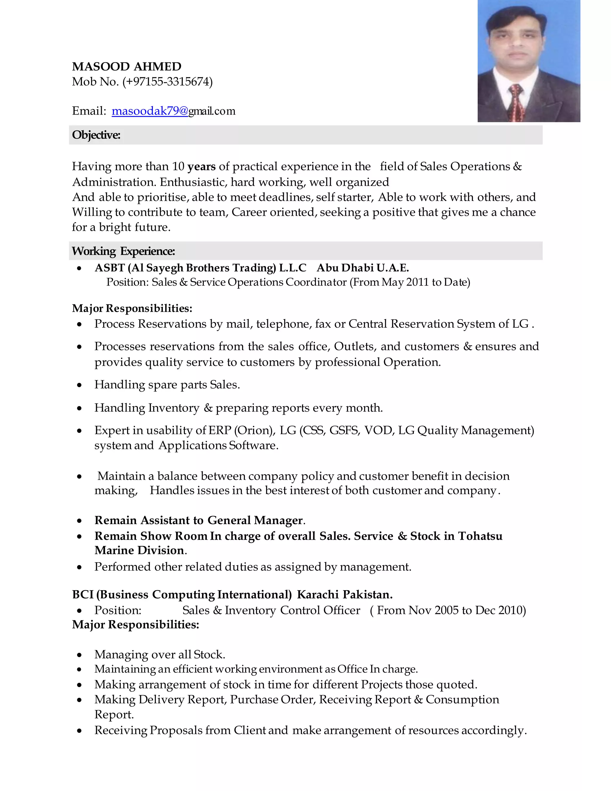 Masood Resume | DOCX