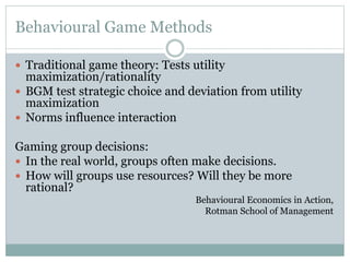 Behavioral Economics - Presentation at ILEAD | PPT