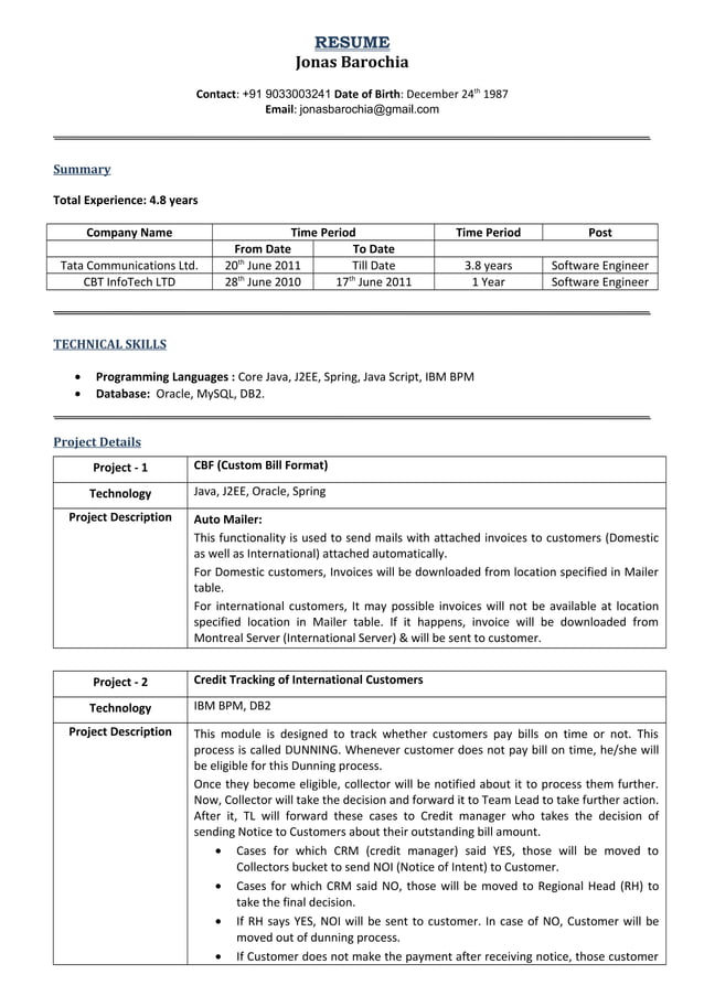 Jonas Barochia_Java Developer | PDF