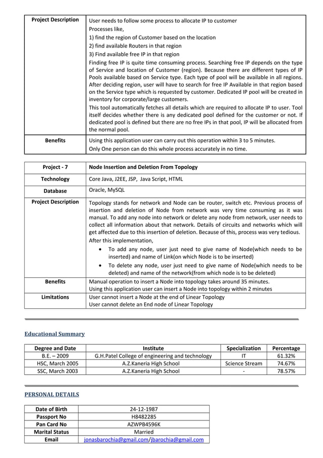 Jonas Barochia_Java Developer | PDF