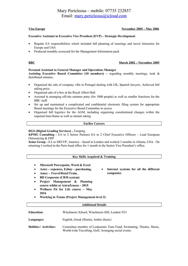 CV+Mary+Pericleous August 16 | PDF