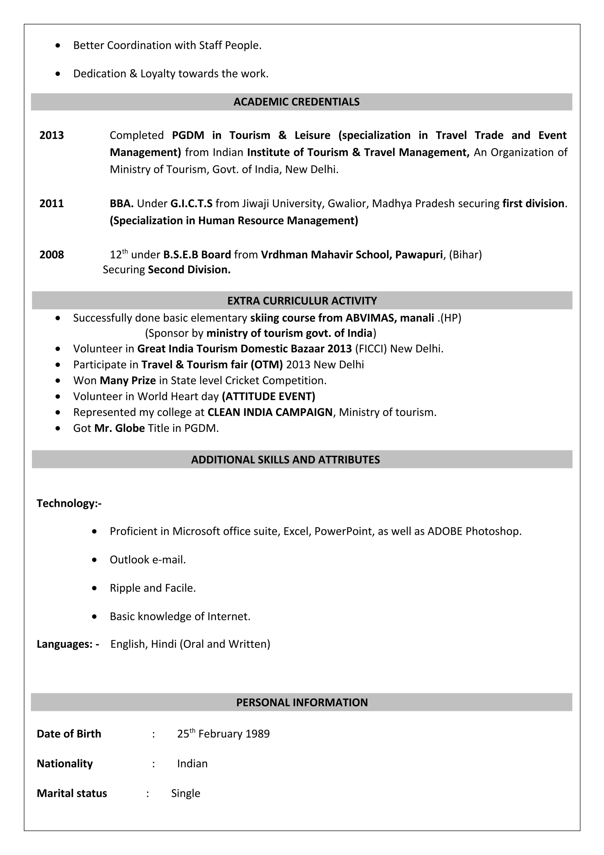 krg resume | DOC
