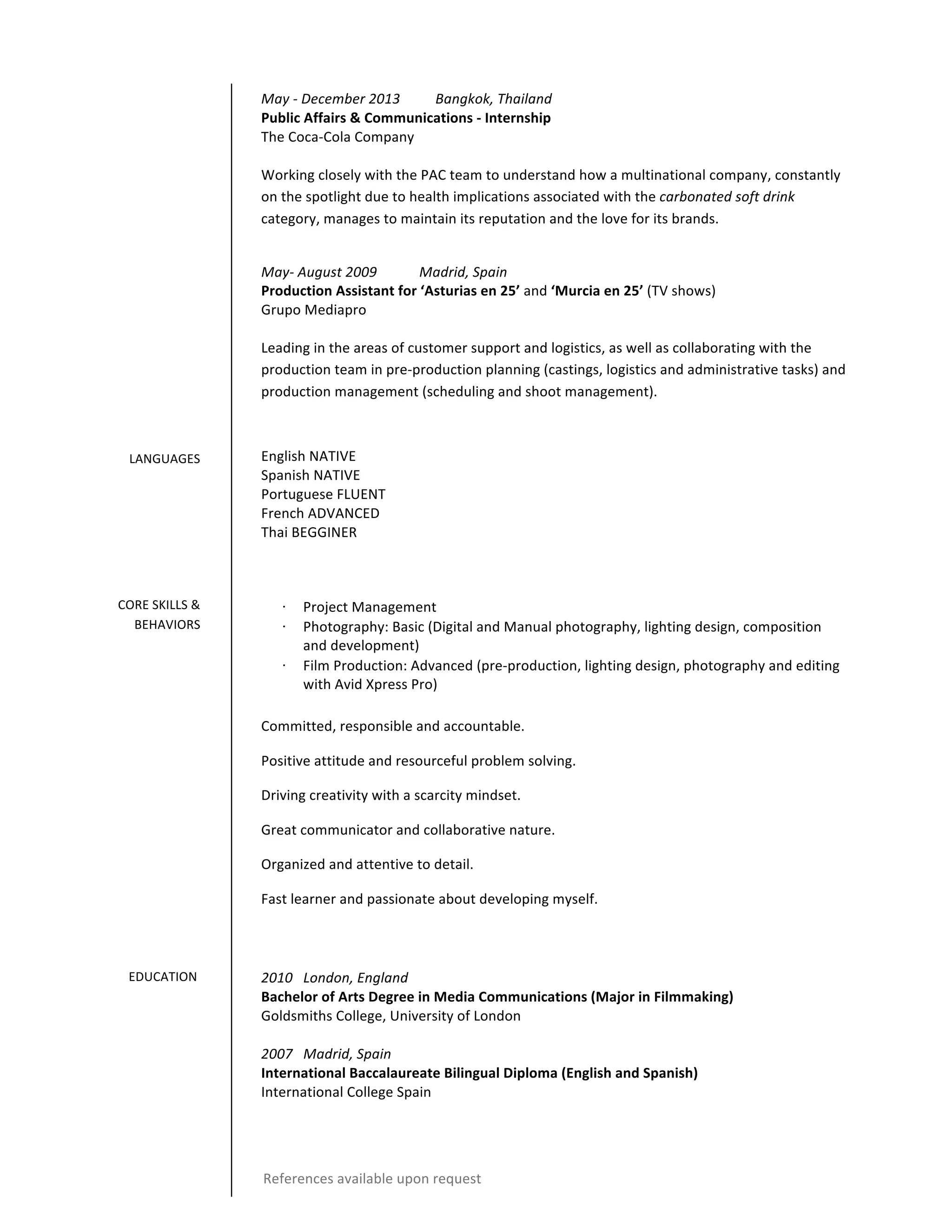 Curriculum Bianca Santini EN | PDF | Marketing and Advertising | Business