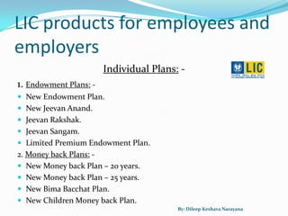 LIC Insurance products | PDF
