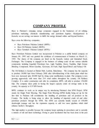 BYCO INTERNSHIP REPORT | PDF