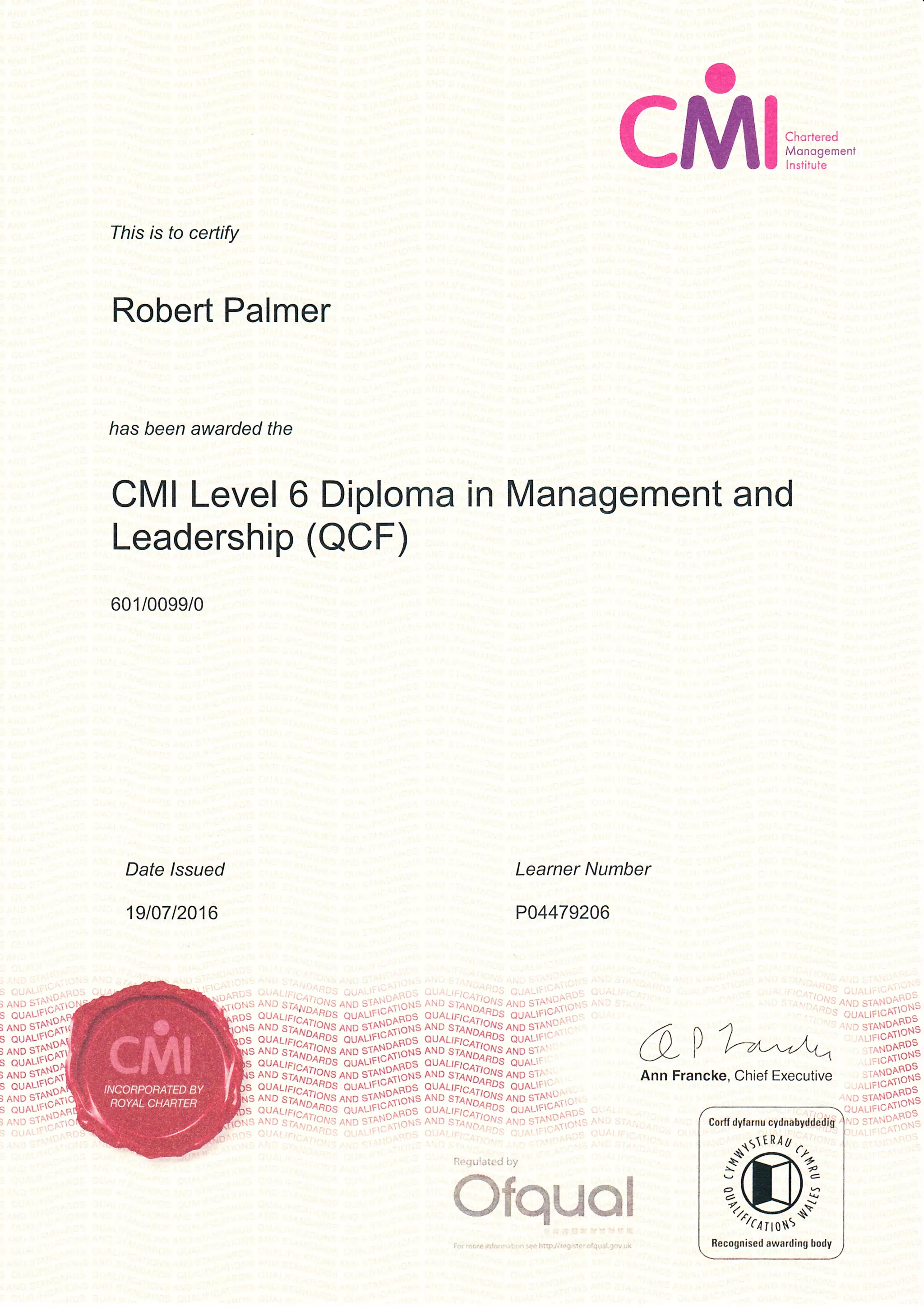 CMI Diploma certificate | PDF