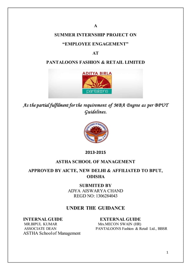EMPLOYEE ENGAGEMENT PROJECT | DOCX