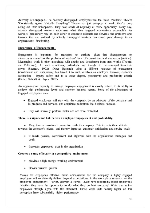 EMPLOYEE ENGAGEMENT PROJECT | DOCX