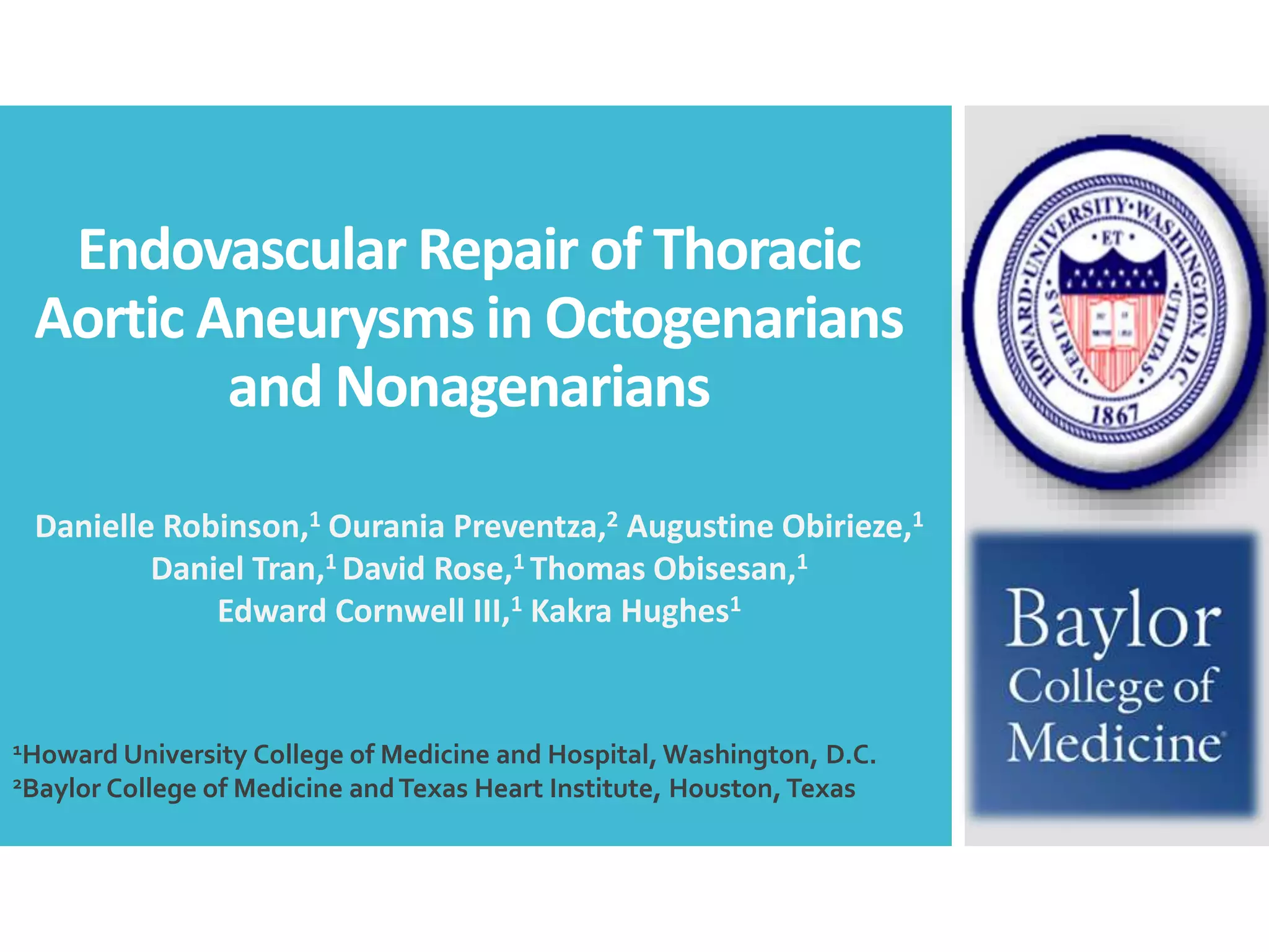 TEVAR Octogenarian QuickShot Hughes | PPTX