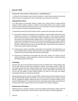 Avantium Tibco Study Case | PDF