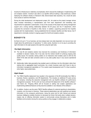 Avantium Tibco Study Case | PDF