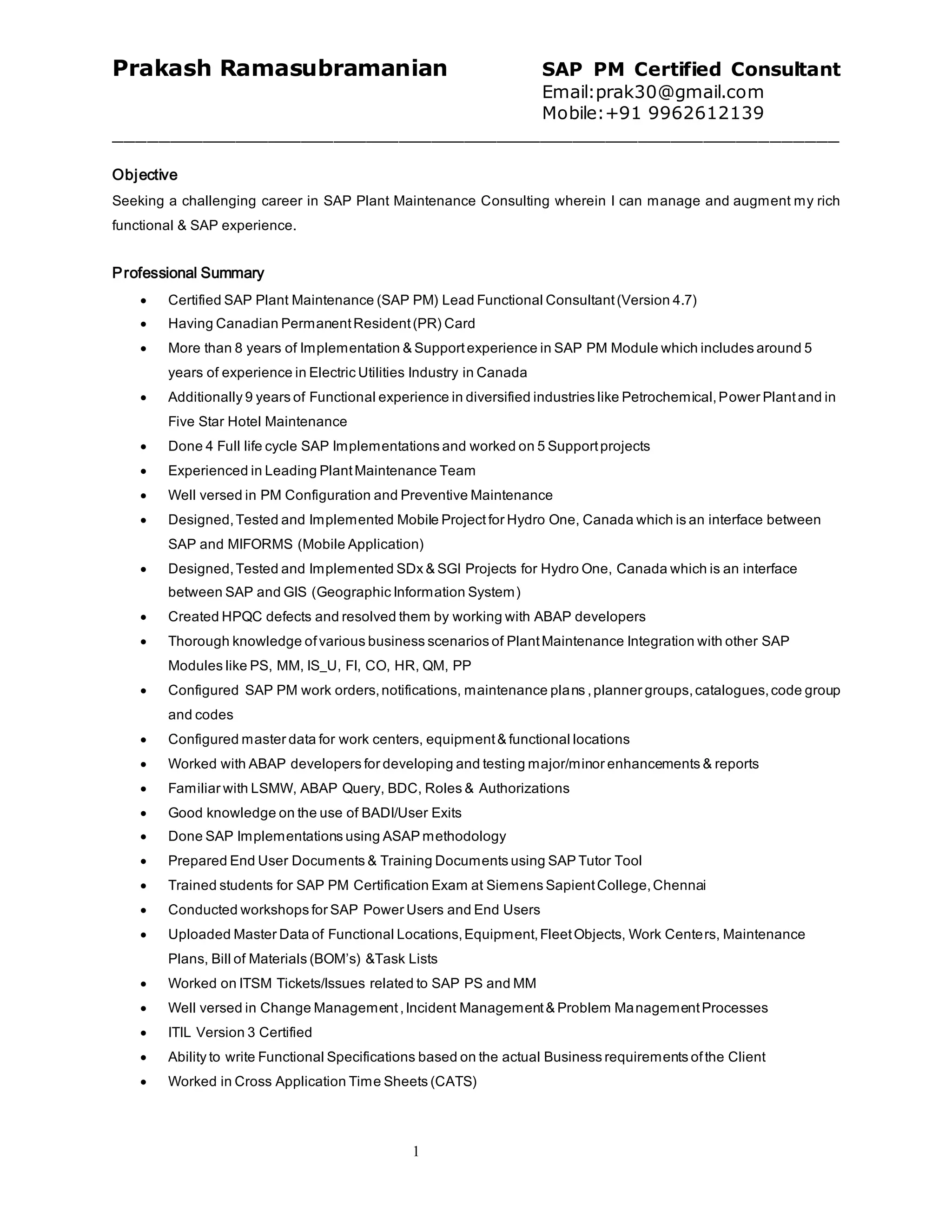 Prakash_Resume | DOCX